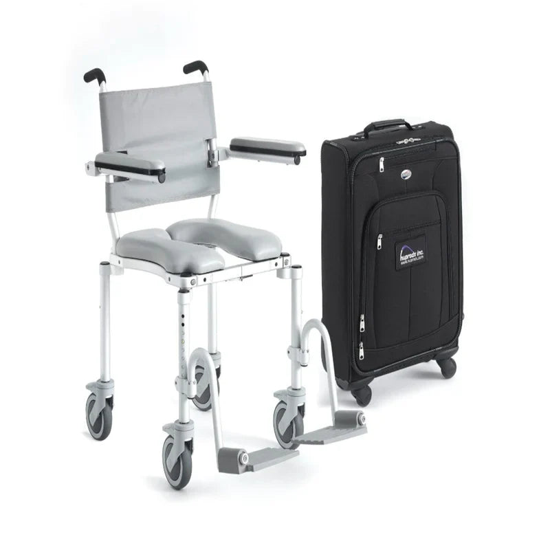 Nuprodx MC4000TX Travel Folding Shower Commode Chair — Easy Motion